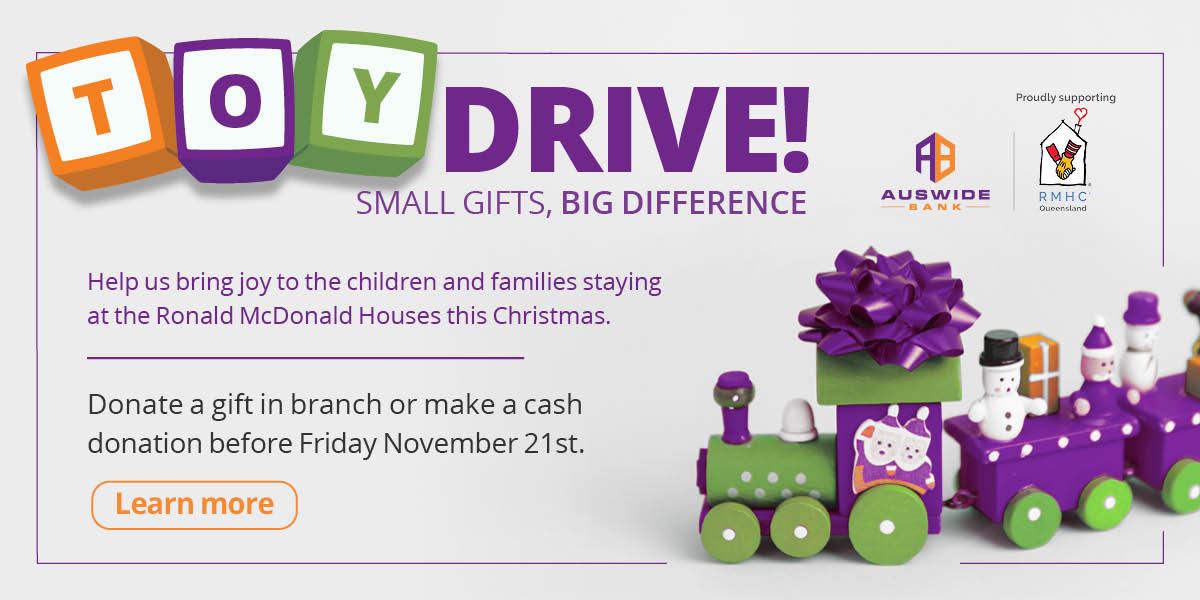 Help us give back with our Ronald McDonald House Charities Toy Drive